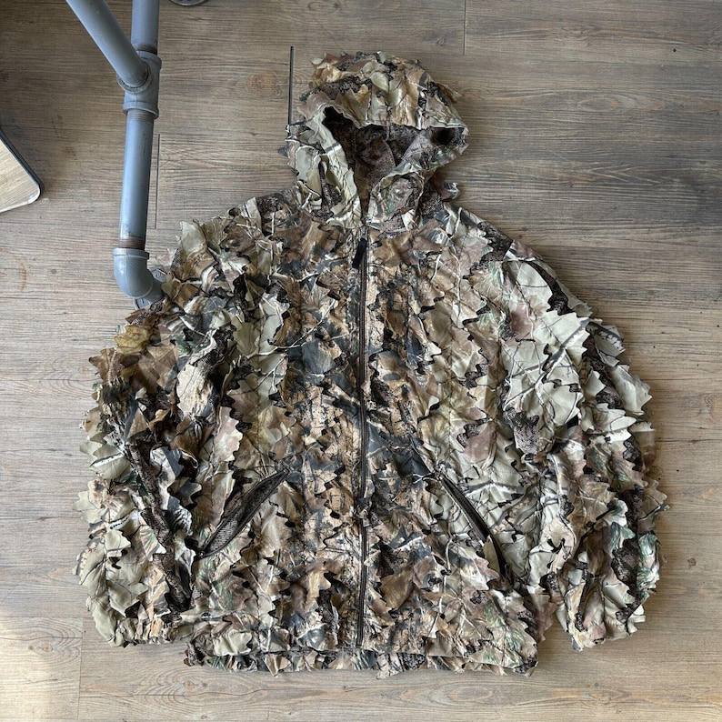 VINTAGE Cabelas Ghillie Camo Zip up Mesh Hoodie Sz M - Etsy