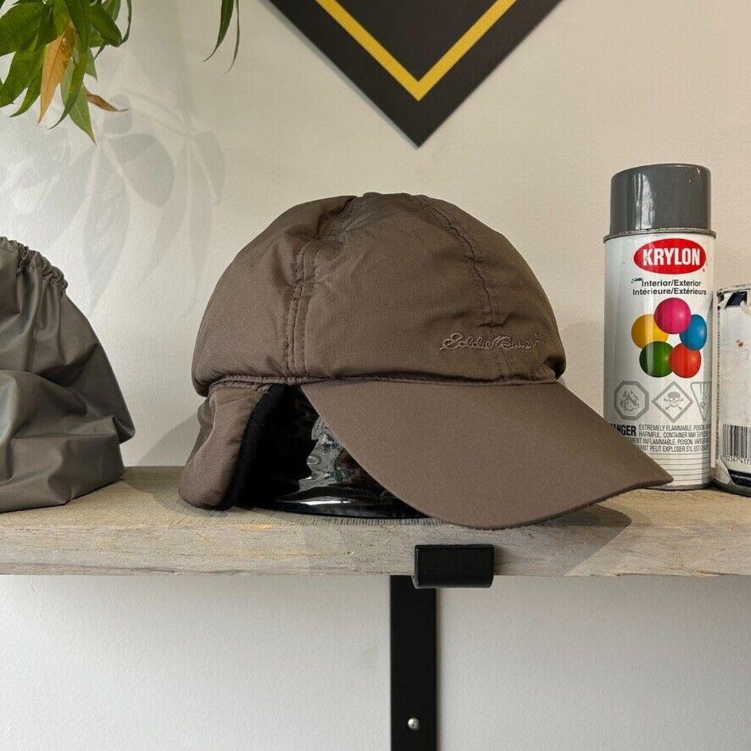 Vintage Eddie Bauer Fleece Ear Flap Trapper HAT Sz L/XL - Etsy