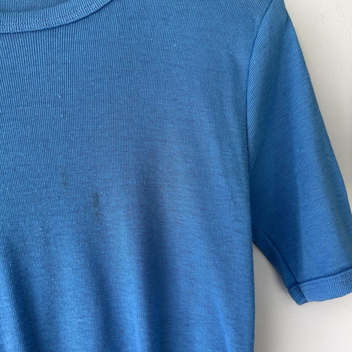 Vintage 1970s Champion Blue Bar Blank Ringer T-shirt Sz XS-S Made in ...