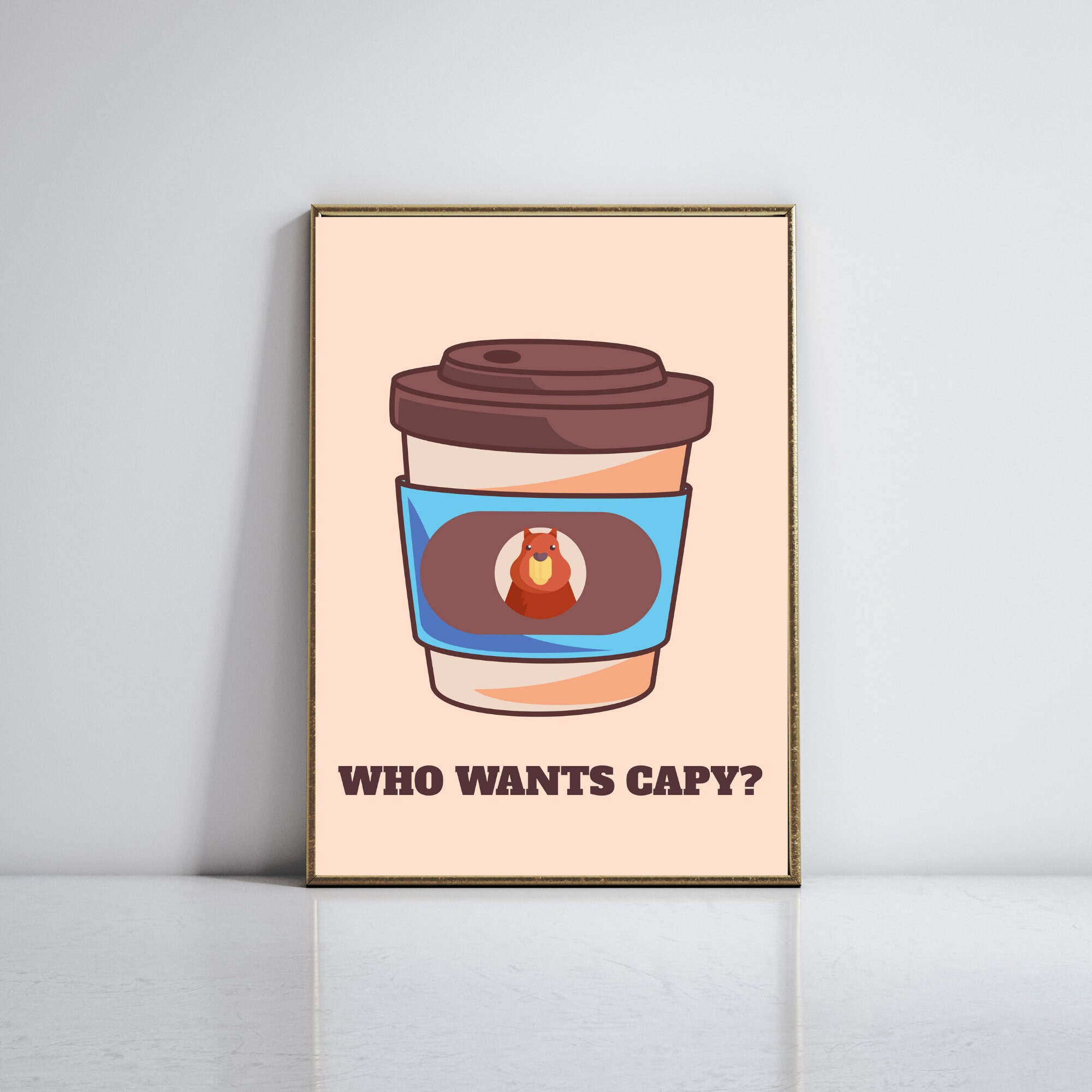 Capybara Art Wall Funny Memes Capybara Coffee, Capybara Funny Quotes ...