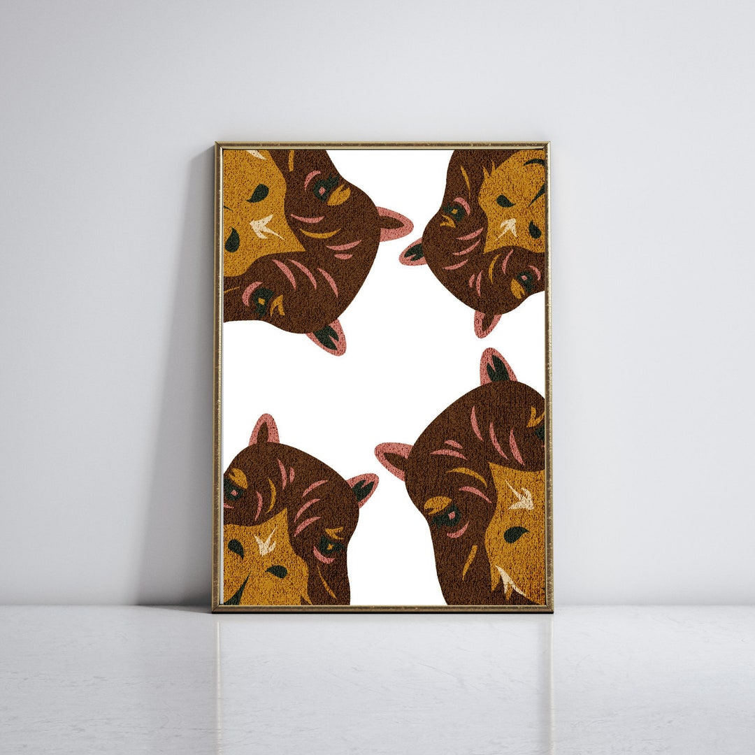 Cute Capybara Print Capybara Art Wall Funny Capybara Capybara Family ...