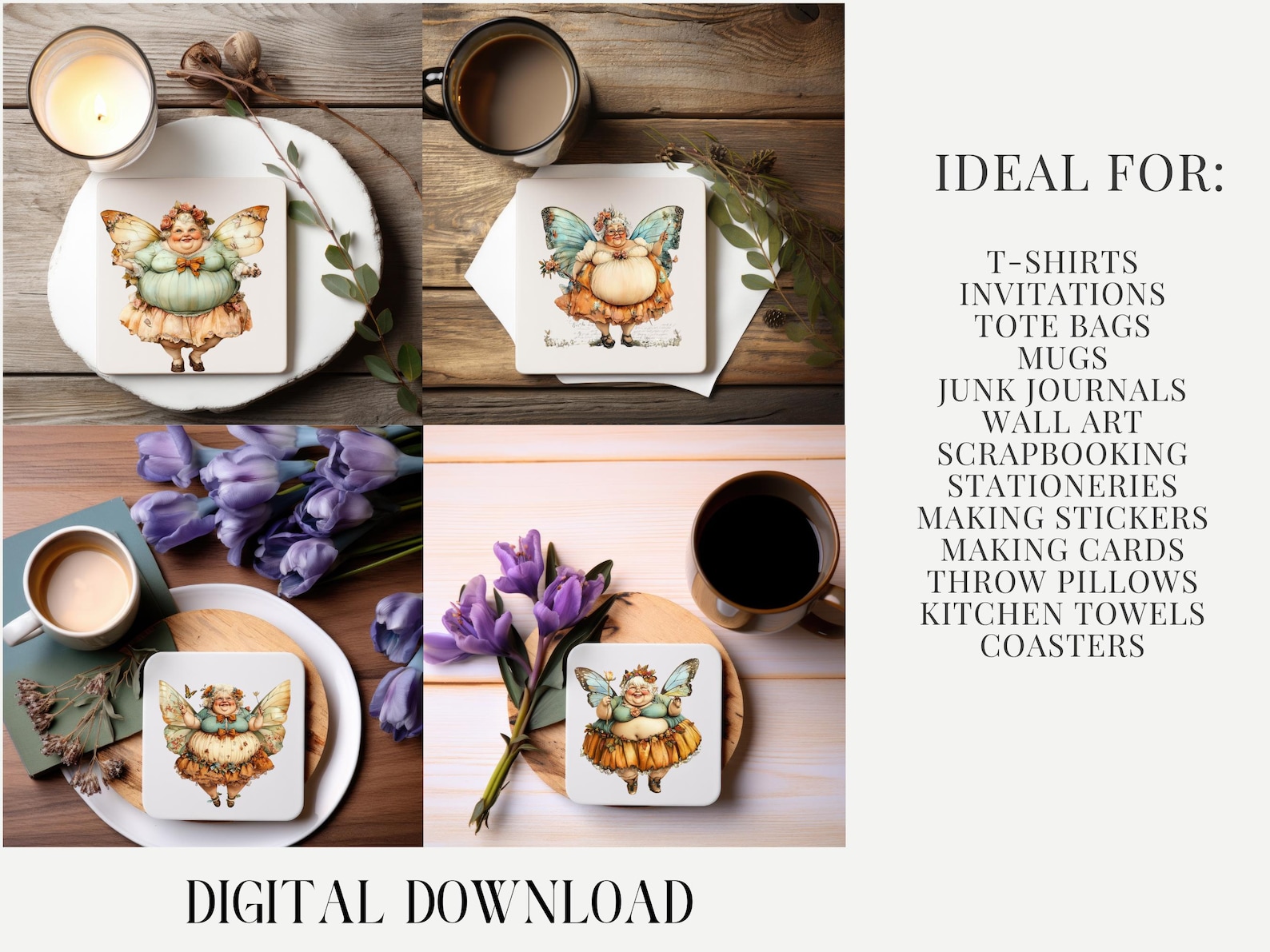 Png Watercolor Fairy Clipart Bundle Old Jolly Earth Fairy Instant ...