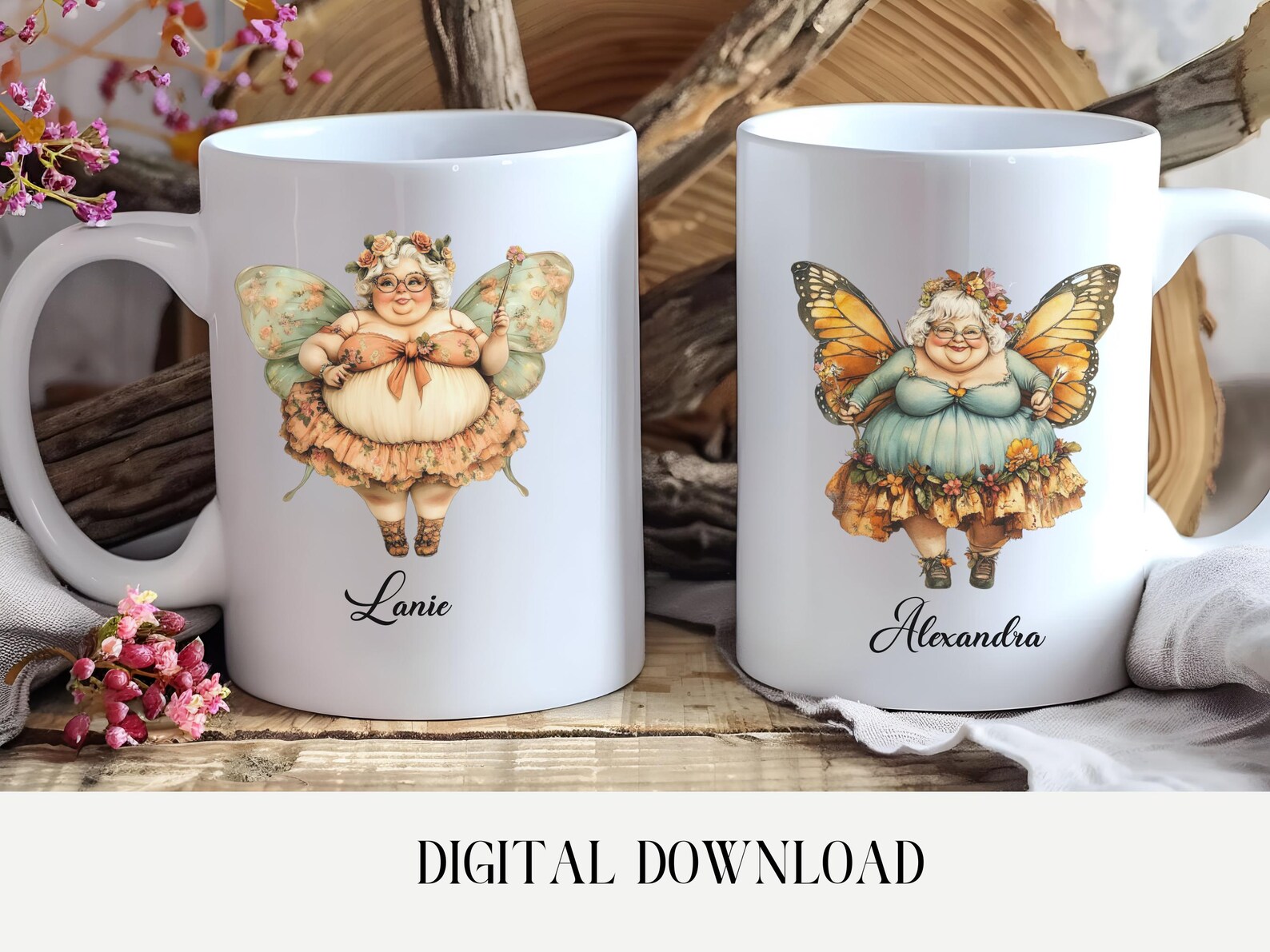 Png Watercolor Fairy Clipart Bundle Old Jolly Earth Fairy Instant ...