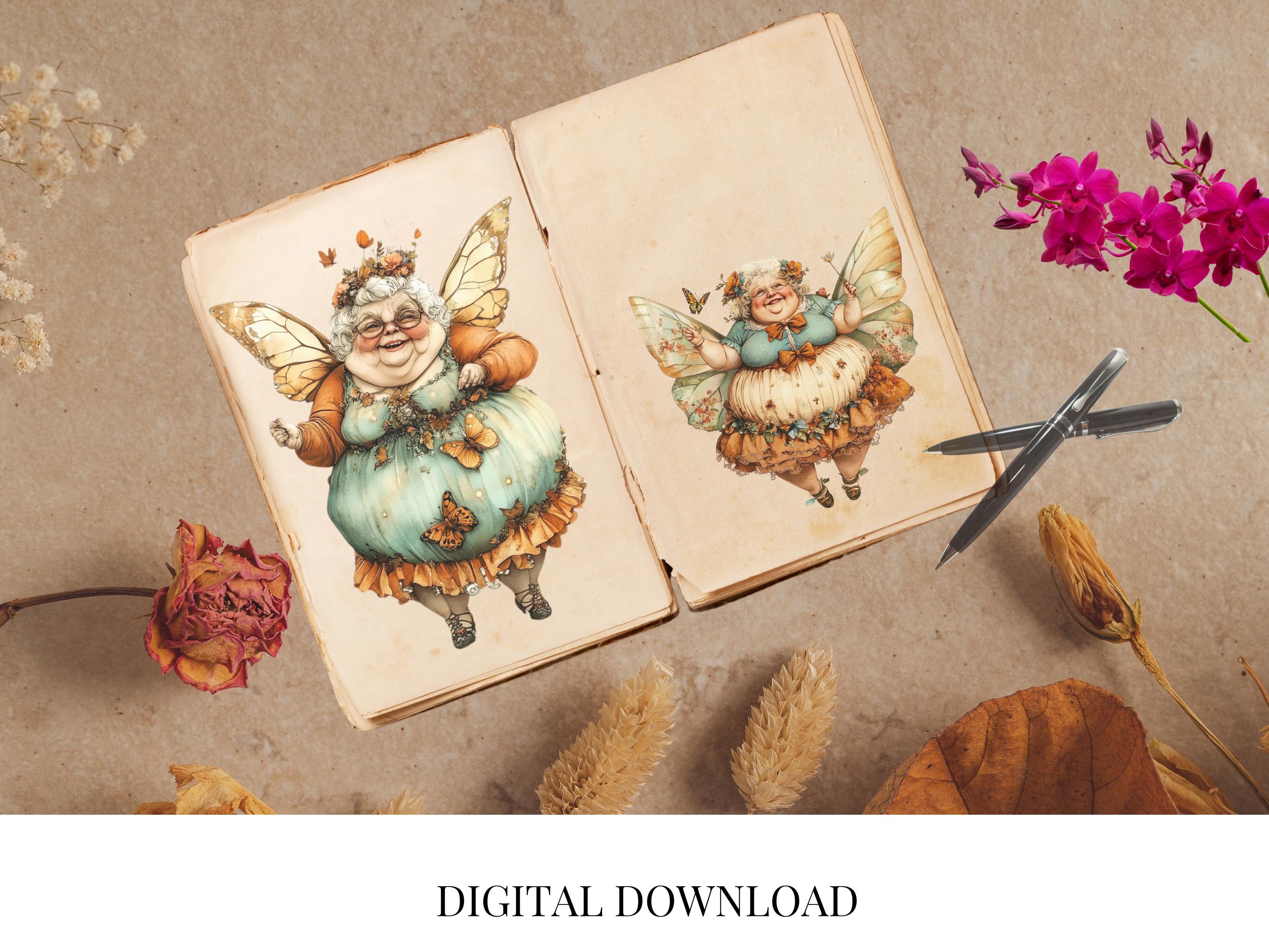 Png Watercolor Fairy Clipart Bundle Old Jolly Earth Fairy Instant ...