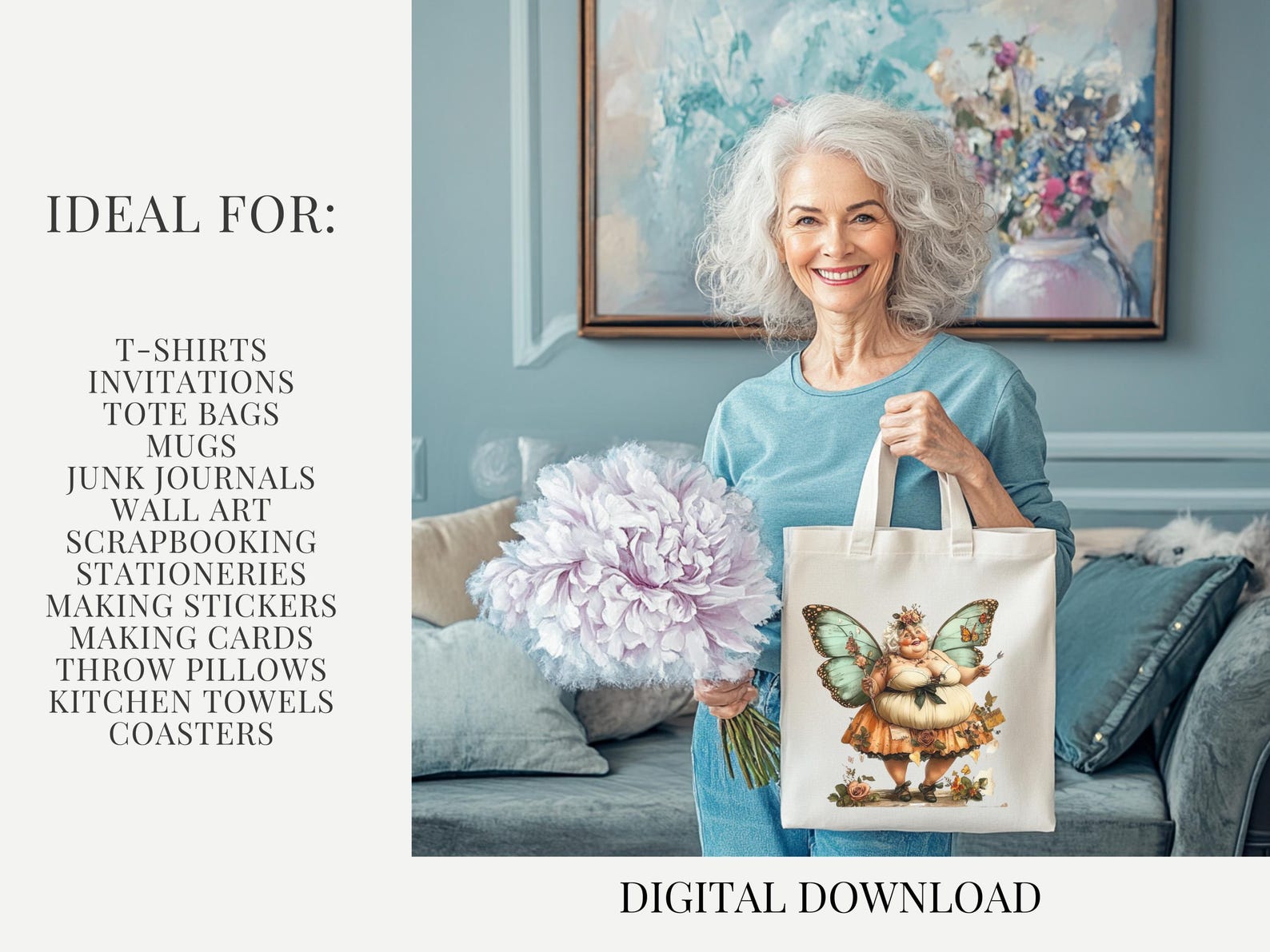 Png Watercolor Fairy Clipart Bundle Old Jolly Earth Fairy Instant ...
