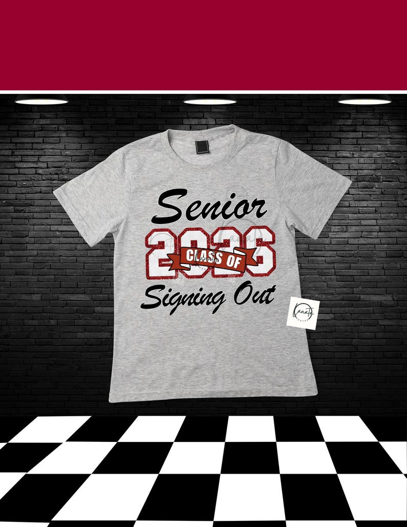 Glitter Senior Signing Out - Etsy