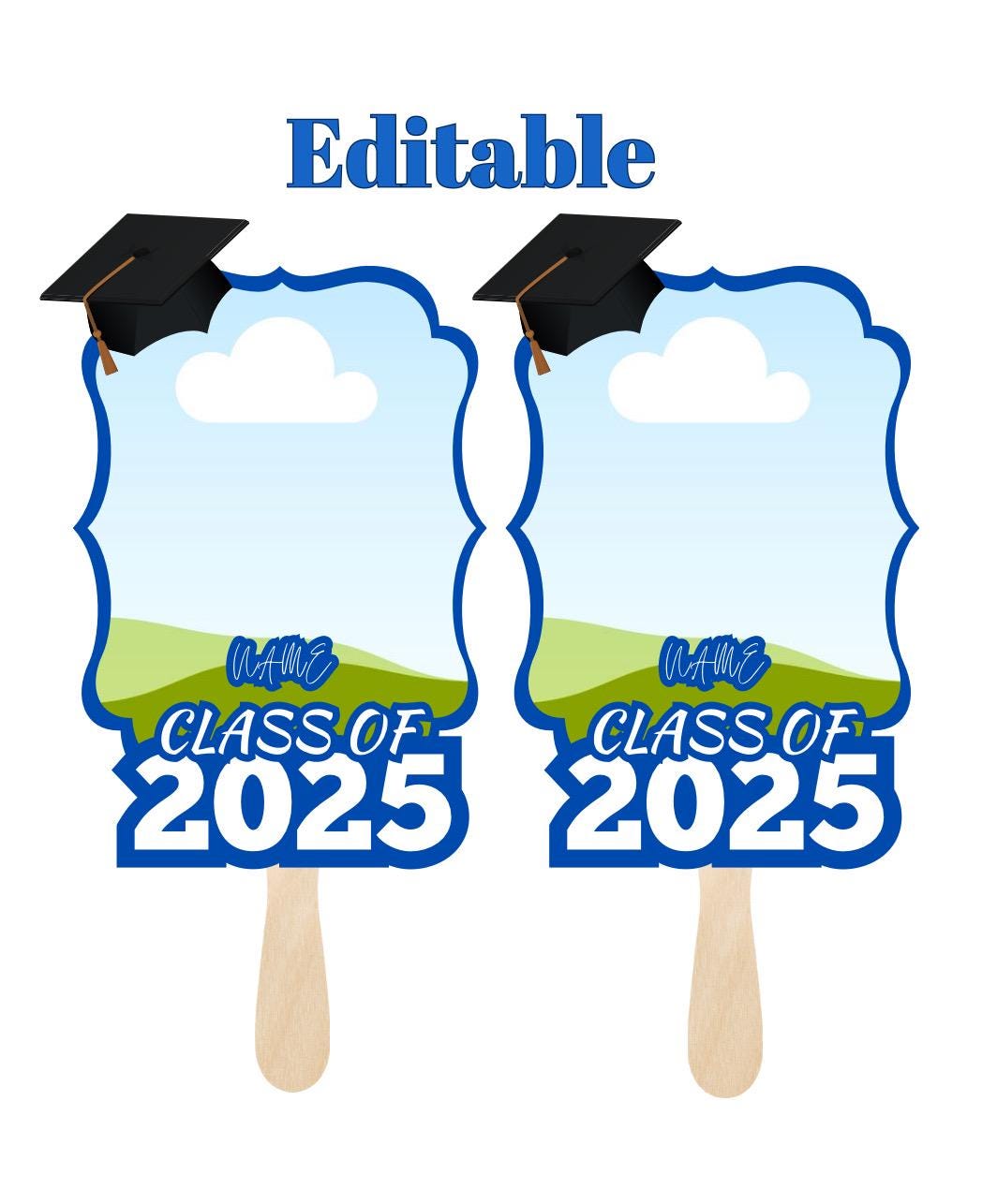 Editable Graduation Fan Template - Etsy