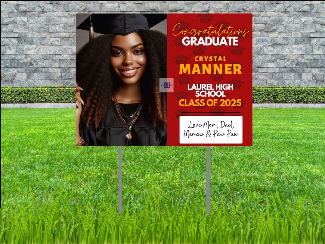 Editable Graduation Yard Sign - Etsy