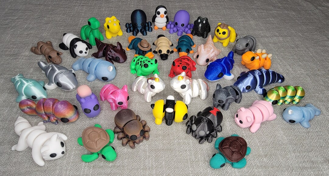 Articulated Mini Animals Party Bundles Available Flexible Sensory Toys ...