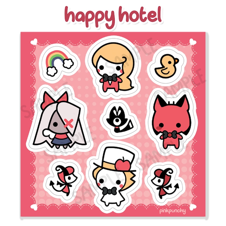 Hazbin Hotel MINI Vinyl Sticker Sheets - Etsy
