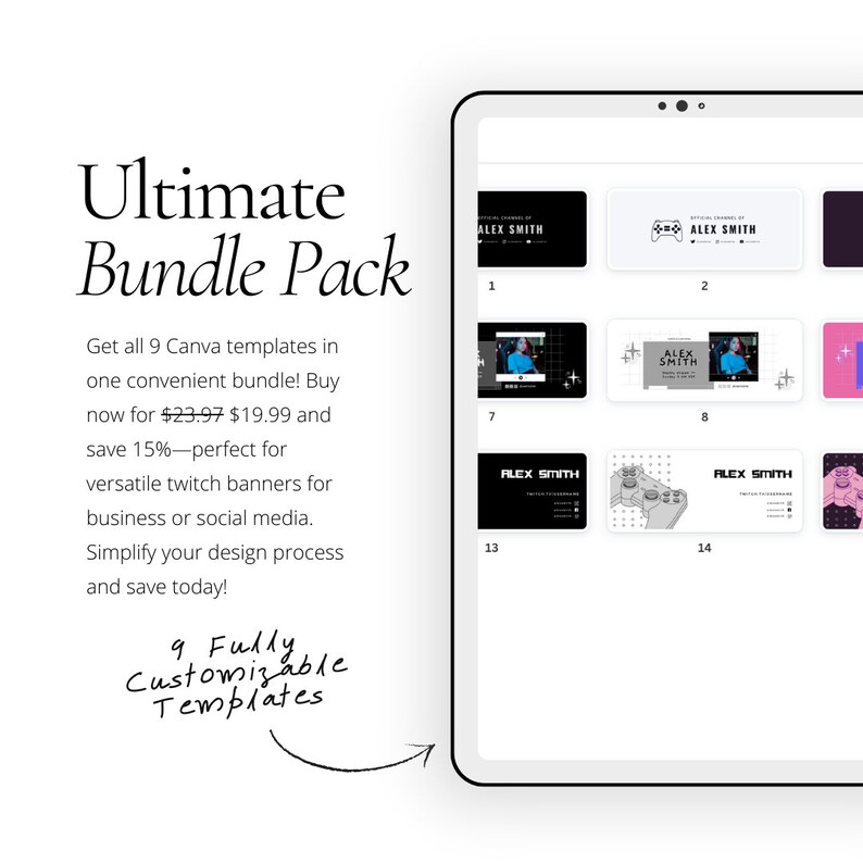 Customizable Twitch Banner Templates for Streamers Editable Canva ...