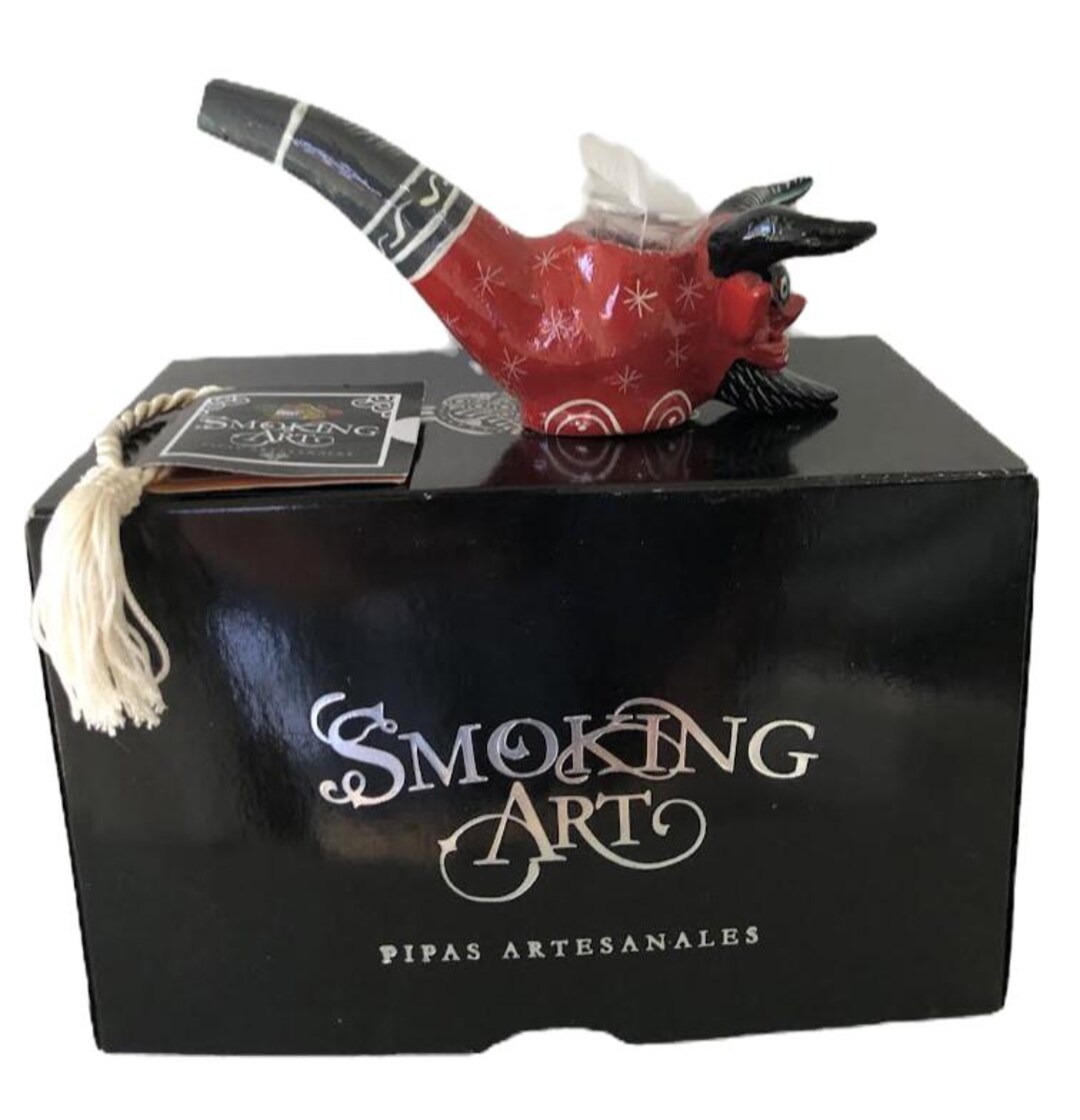 Smoke Pipe Tobacco Pipe Art Red Devil Face Smoking Pipe - Etsy