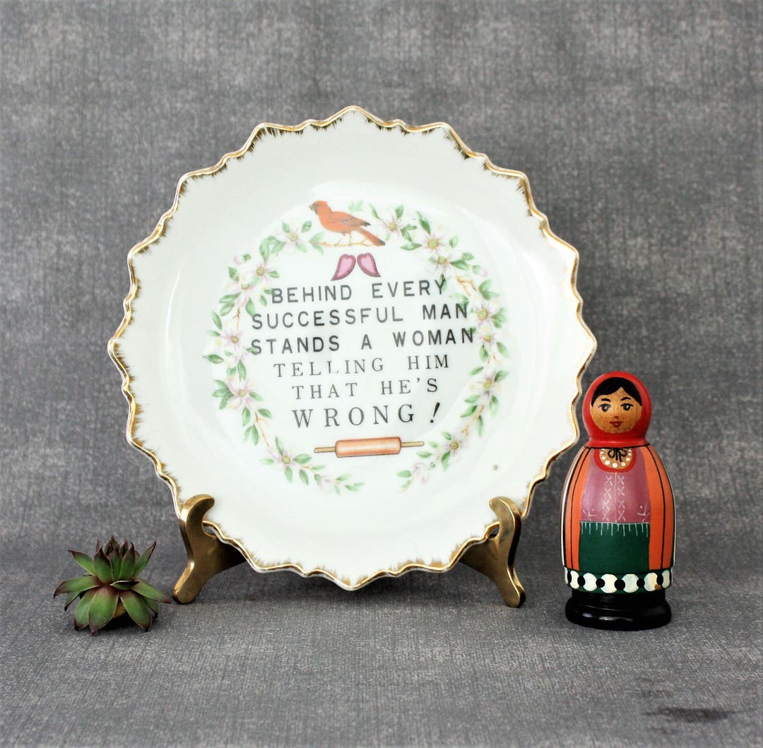 Vintage Novelty Wall Plate, Funny Novelty Marriage Wall Hanging ...