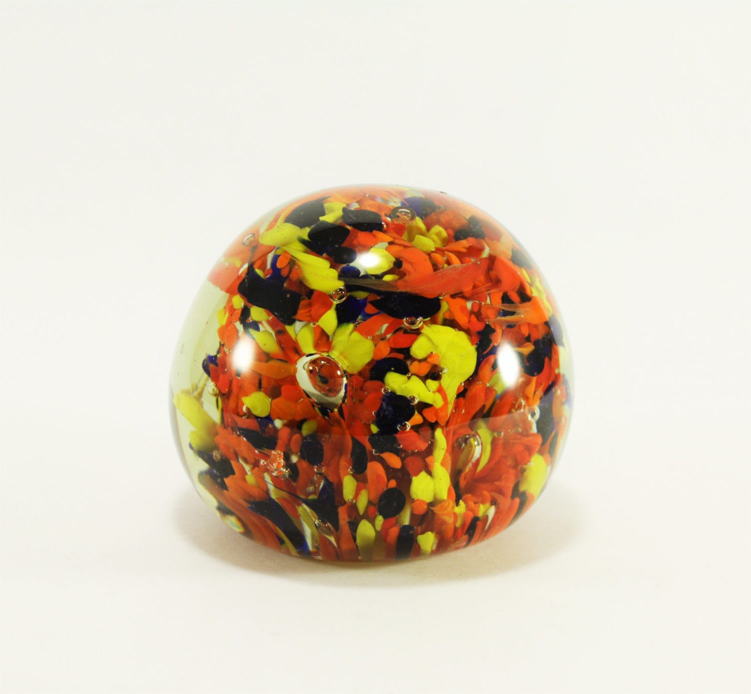 Paperweights Gorgeous Handblown Orange Paperweight Collectibles etna.com.pe