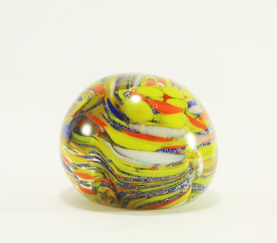 Office Home & Living hand blown glass paperweight vintage art glass ...