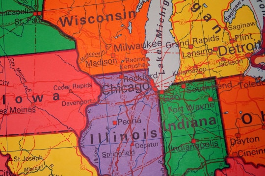 Vintage Mid Century Map of the United States - Etsy