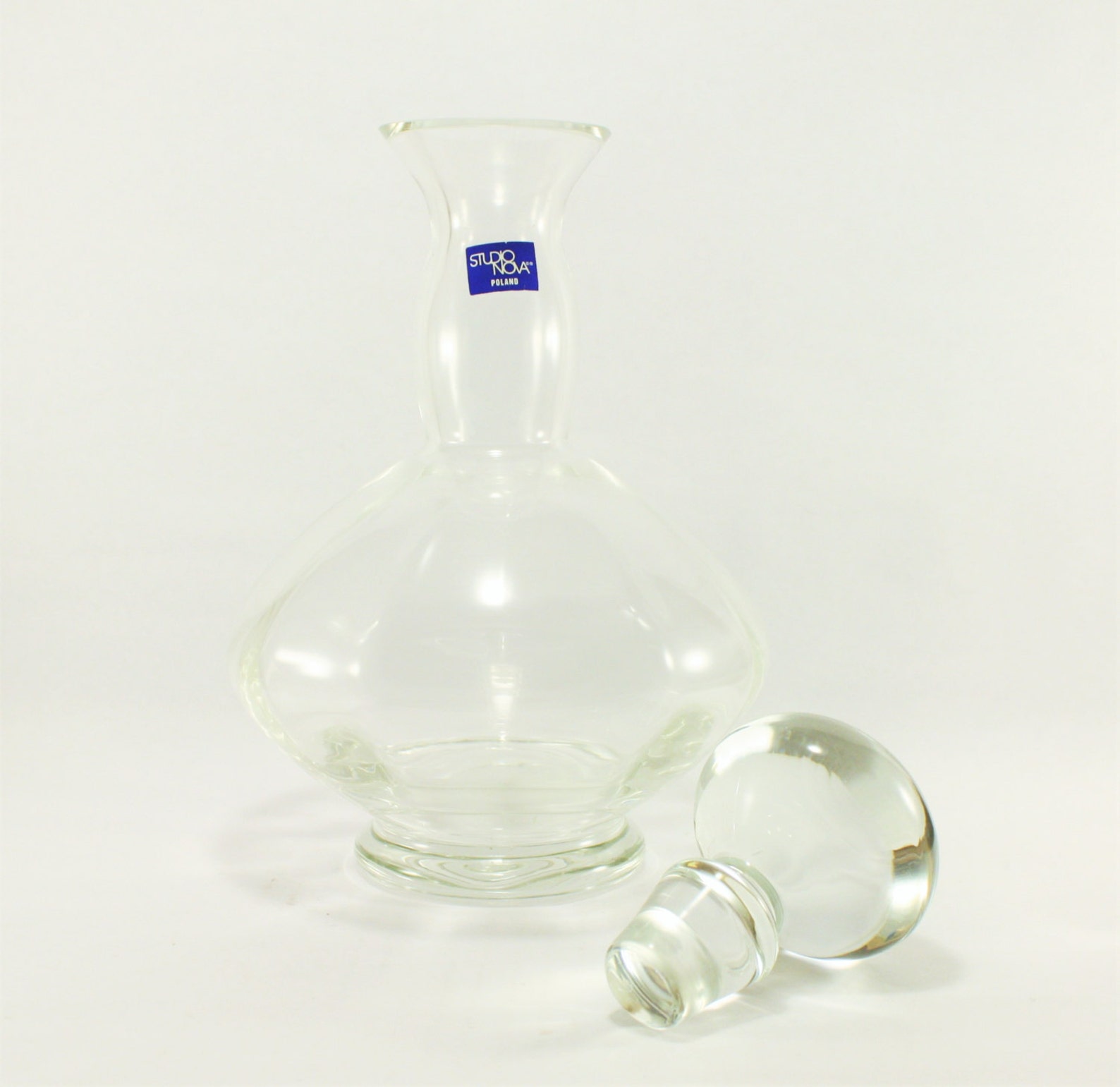 Vintage Studio Nova Glass Decanter, Made in Poland, Glass Barware ...