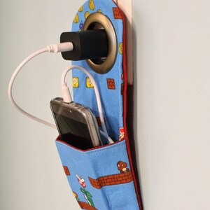 Super Mario Brothers Hanging Phone Charging Station Blue - Etsy