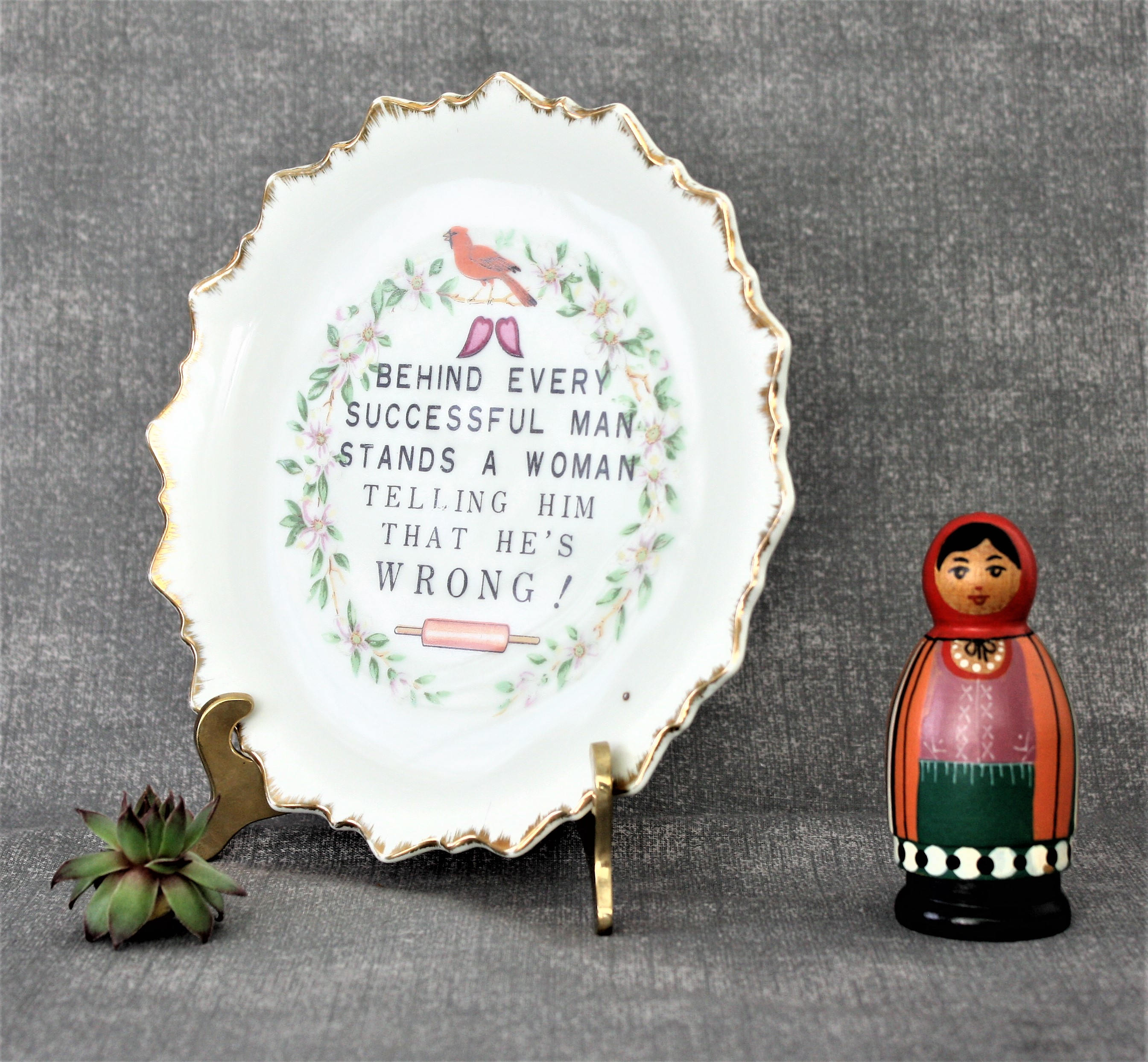 Vintage Novelty Wall Plate, Funny Novelty Marriage Wall Hanging ...