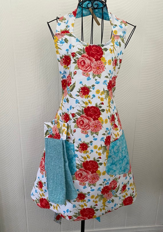 Vintage Style Women's Reversible Apron Multicolored - Etsy
