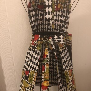 Italian Delight Apron, Multi Colored, 1940's Vintage Style, Reversible ...