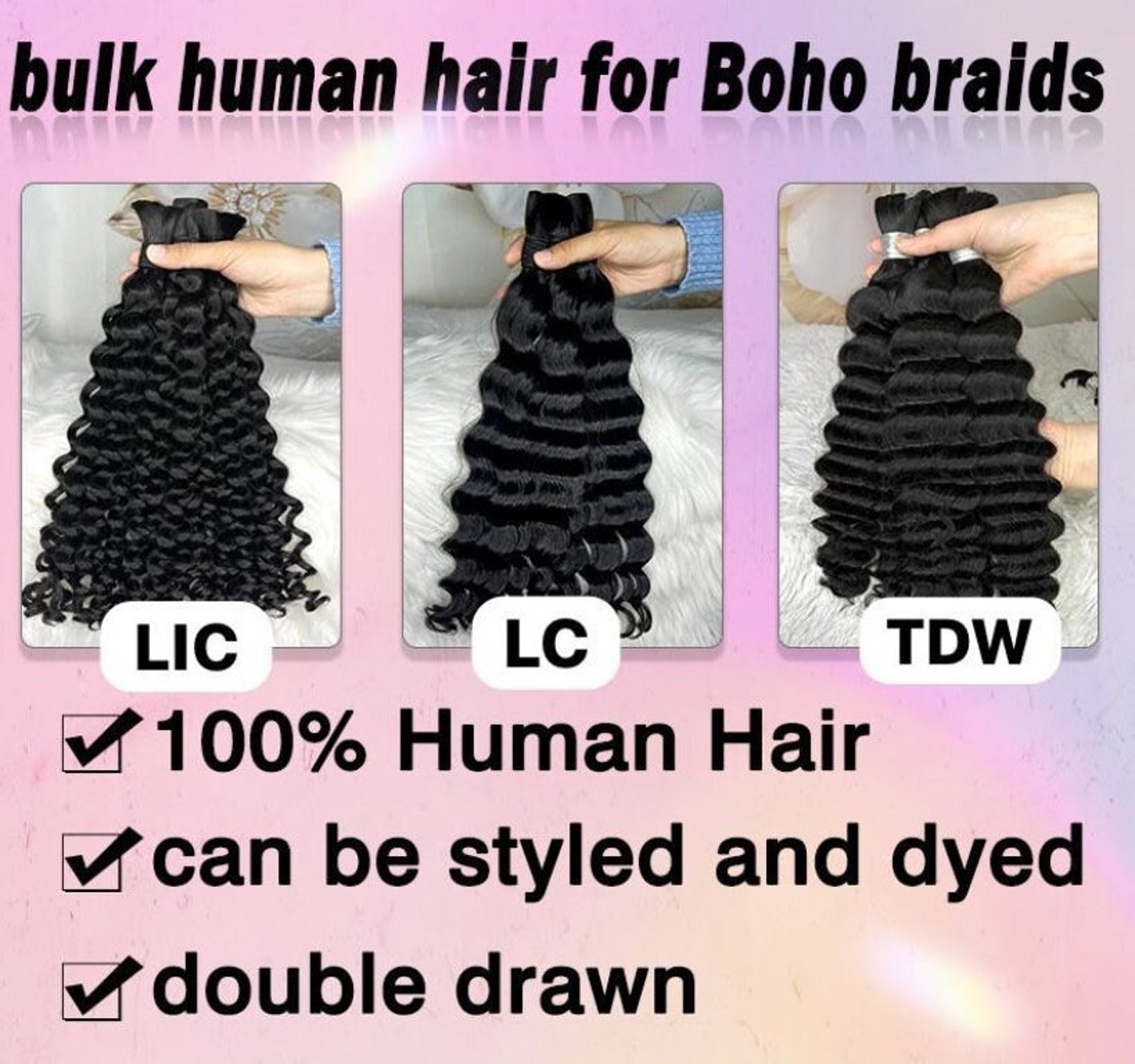Luxury Bulk Braiding Hair Extensions - Etsy Canada