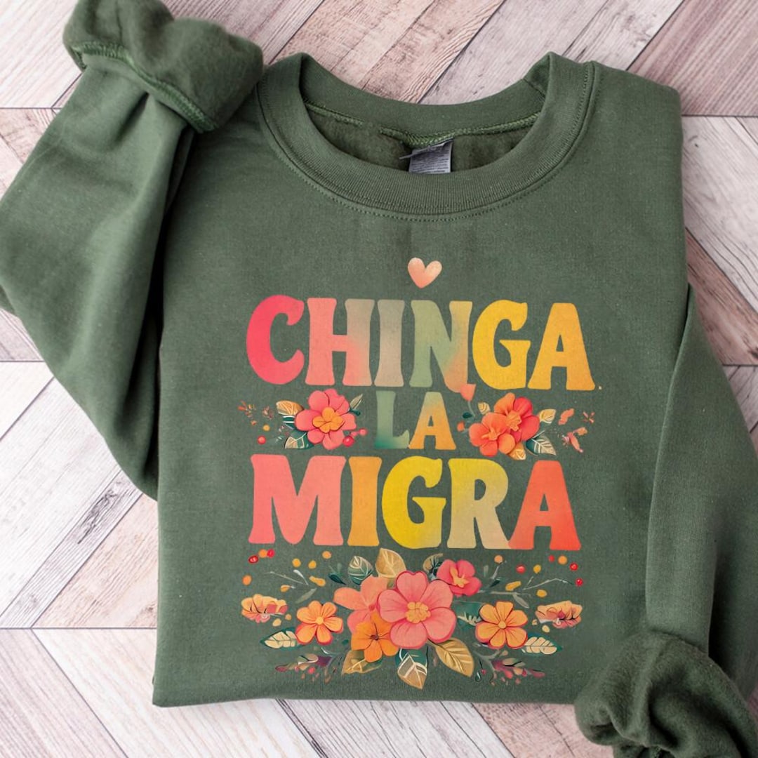Chinga La Migra Png Bold Political Tee With Watercolor Design, Protest ...