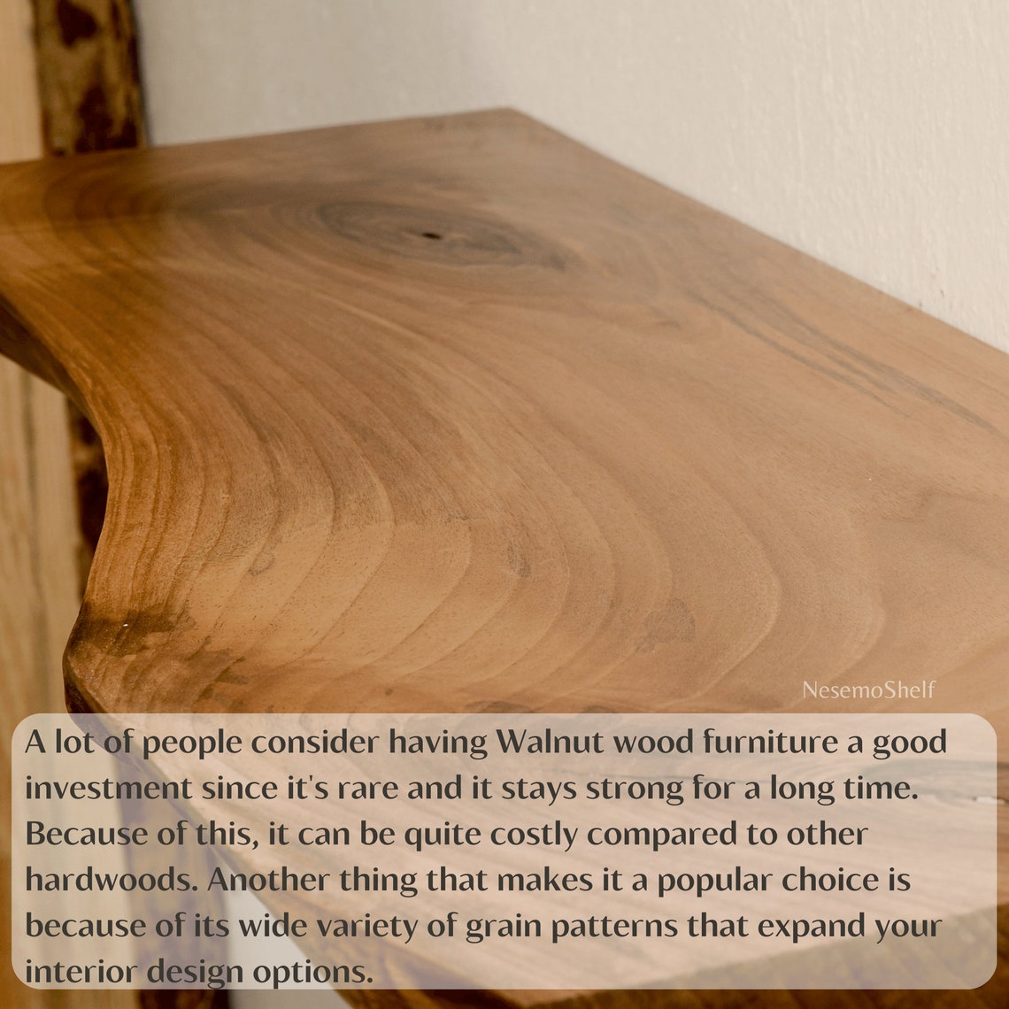 Raw Edge Floating Natural Wood Shelves - Live Edge Kitchen - Bathroom ...