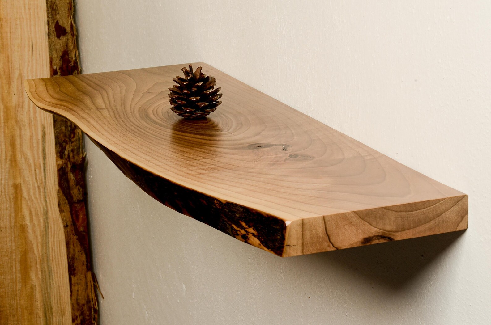 Heavy Duty Walnut Floating Shelf for Bathroom or Kitchen Live Edge ...