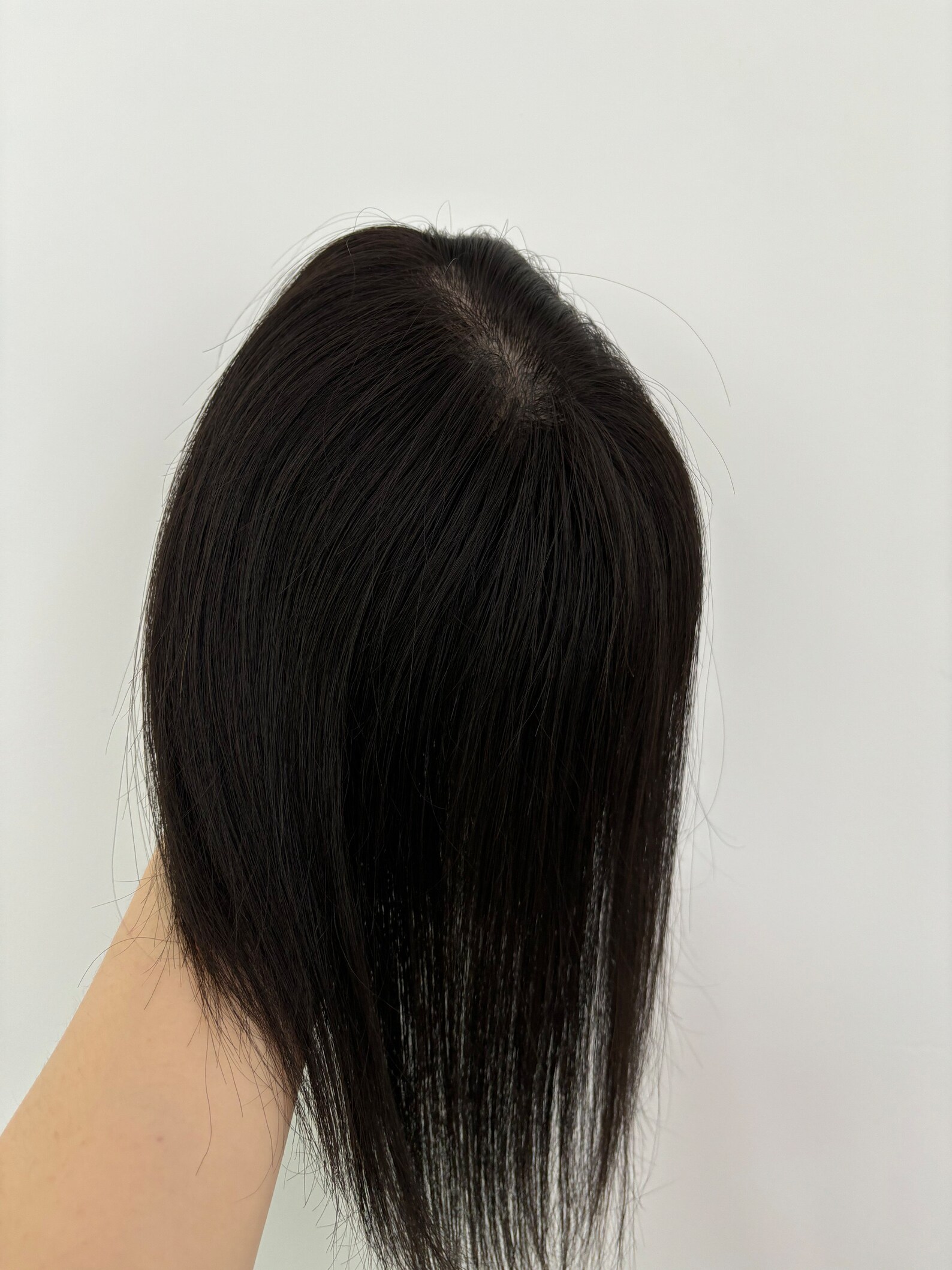 11x13cm Silk Basd Black Color Human Hair Topper, Natural Hairline ...