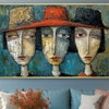 Original Cartoon Characters Portraits Oil Painting on Canvas, Modern ...