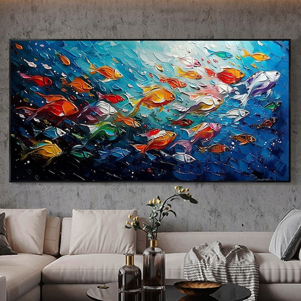 Abstract Fish Art - Etsy