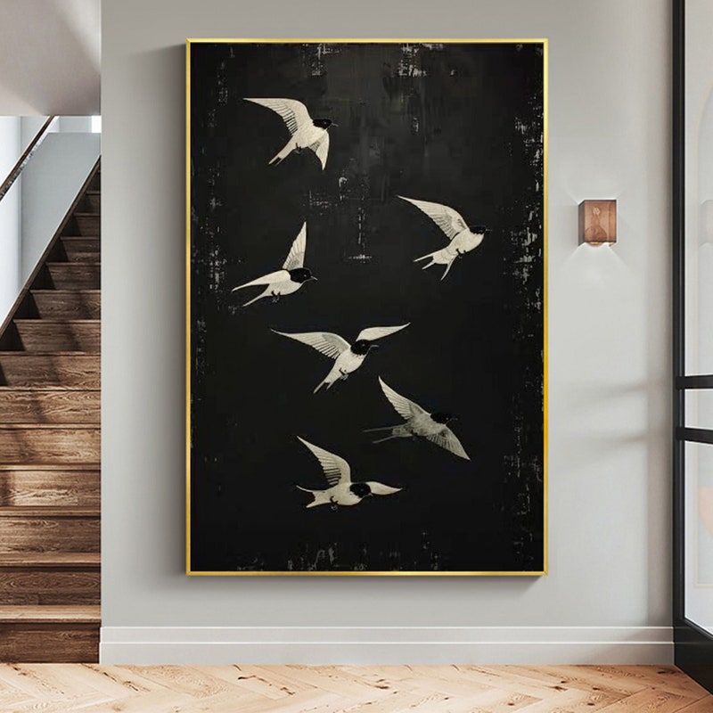 Large Bird Painting - Etsy