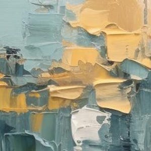 Large Original Colorful Blocks Oil Painting on Canvas, Modern Abstract ...