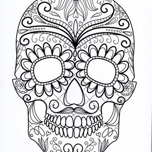 Sugar Skull Coloring Pages, Calavera, Day of the Dead, Dia De Los ...