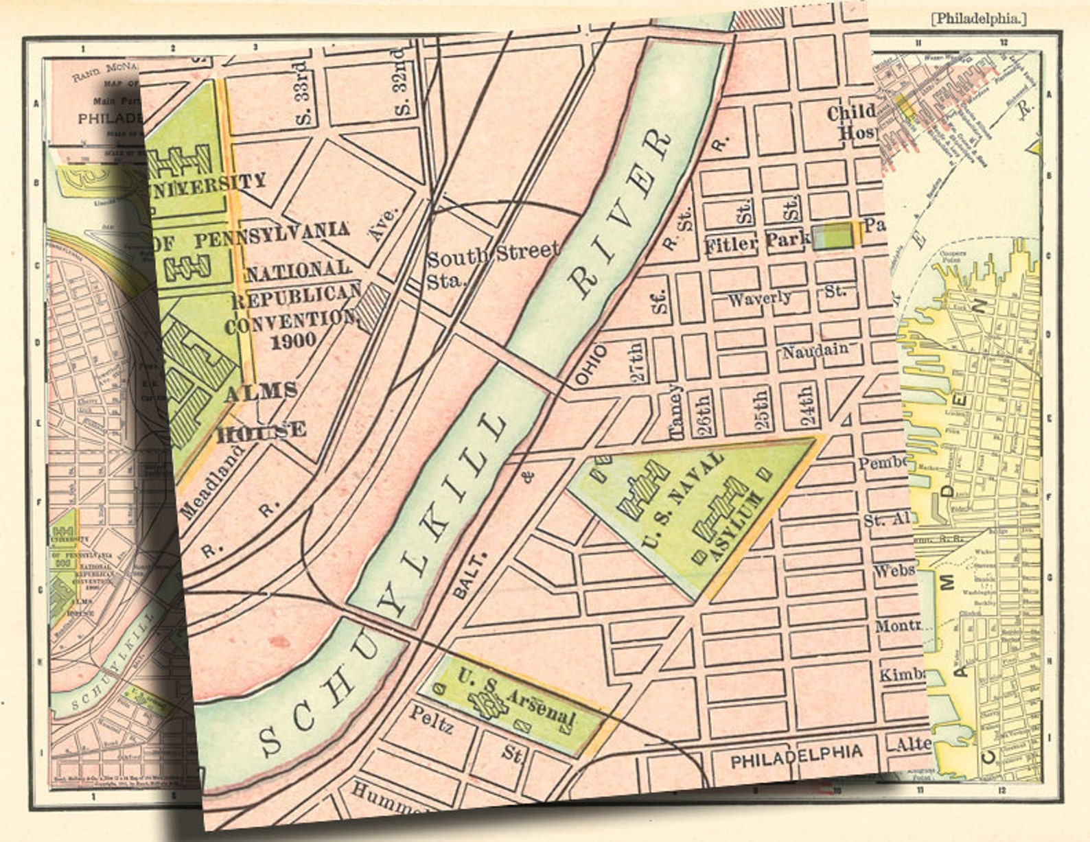 Printable Map of Philadelphia a 600 Dpi High Resolution File | Etsy