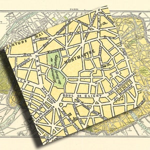 Printable Map of Paris, for Arts and Crafts, Home Decor, Journaling and ...