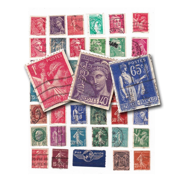 French Stamps - Etsy