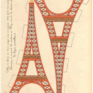 Printable Vintage Eiffel Tower, DIY Home Decor, La Tour Eiffel Digital ...