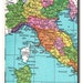 Printable Map of Italy From the 1920's, Unique Gift, Home Decor, Arts ...
