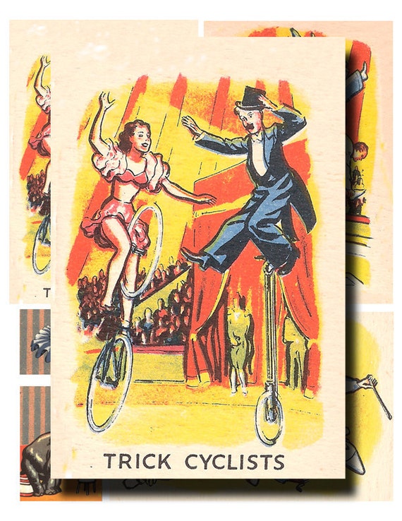 Printable Circus Cards Vintage Images From a 1940's Era - Etsy