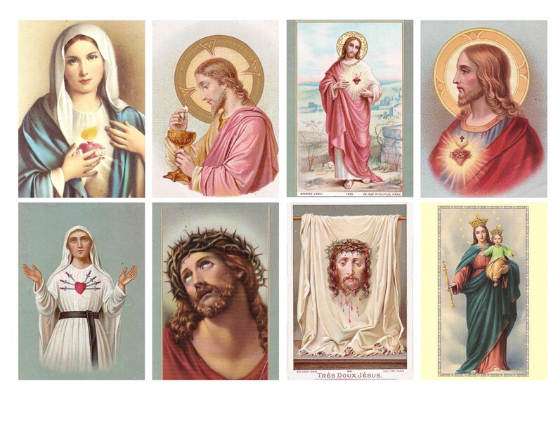 Antique Holy Cards for Scrapbooking and Crafting a Vintage - Etsy