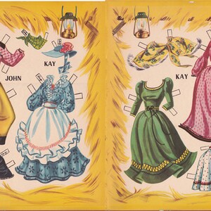 1950's American Western Paper Dolls, With Twelve Printable Outfits ...