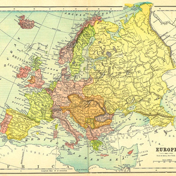 Map of Europe 2023 - Etsy