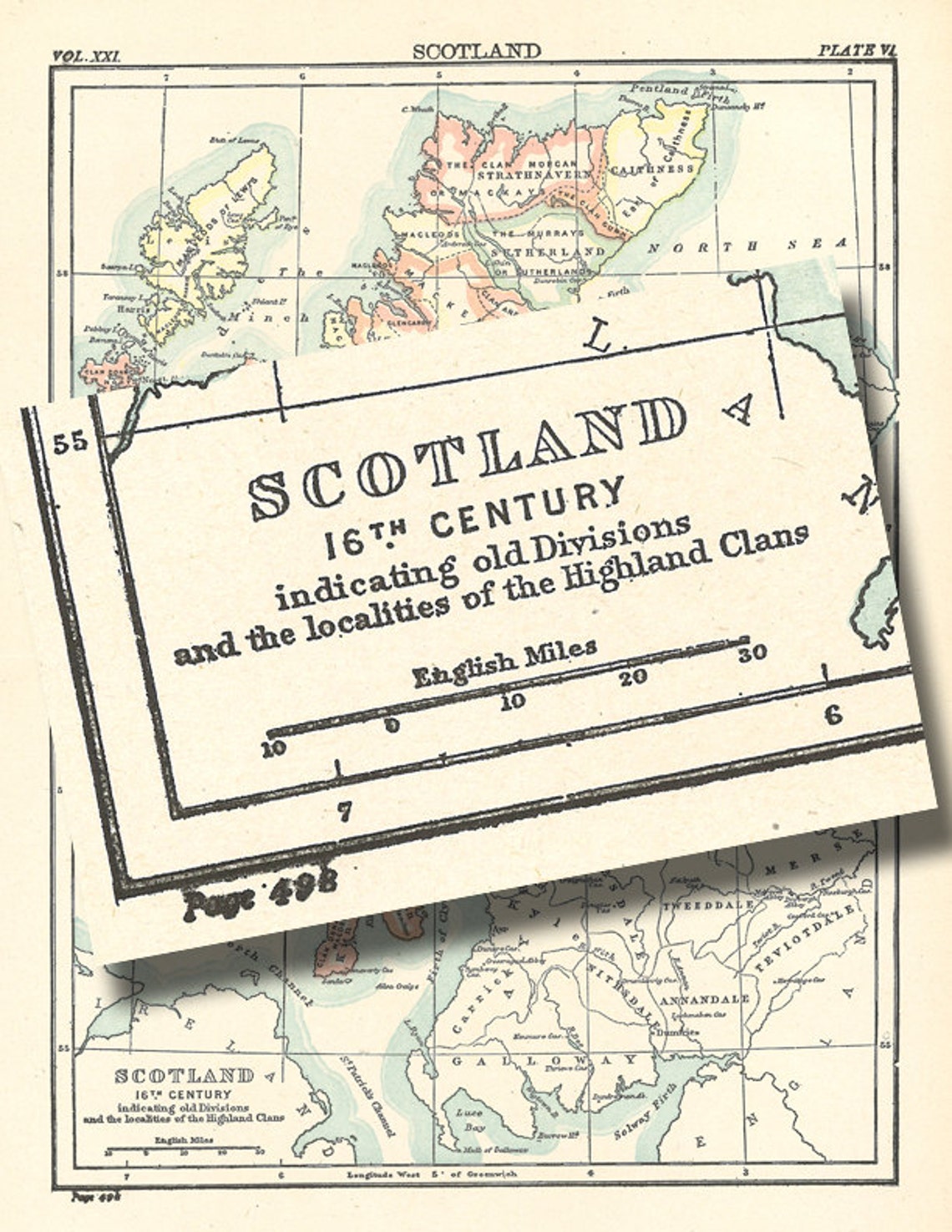 Printable Scotland Clans Map, Home Decor, Wall Art, Scottish History ...