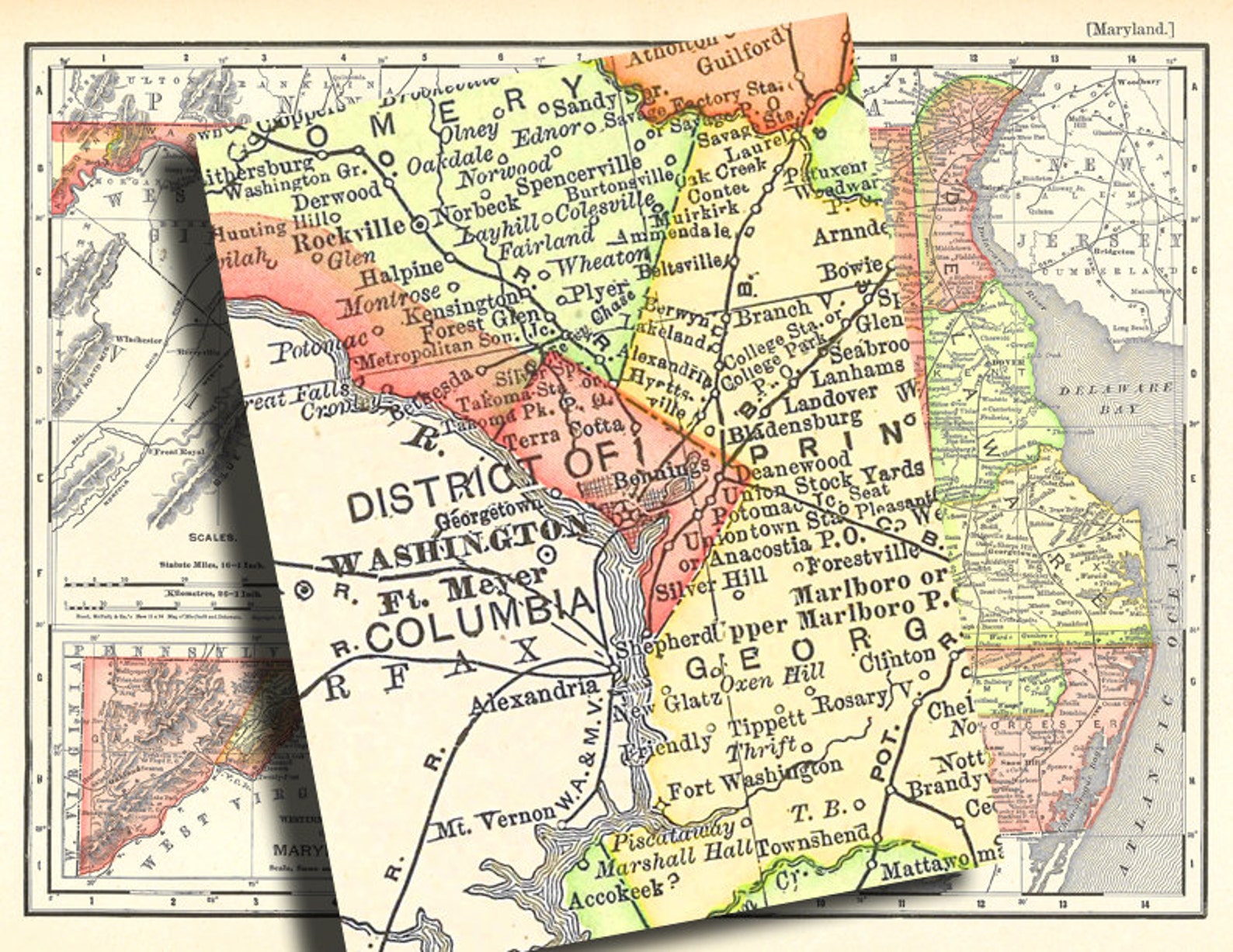 Printable map of Massachusetts unique gift and home decor | Etsy
