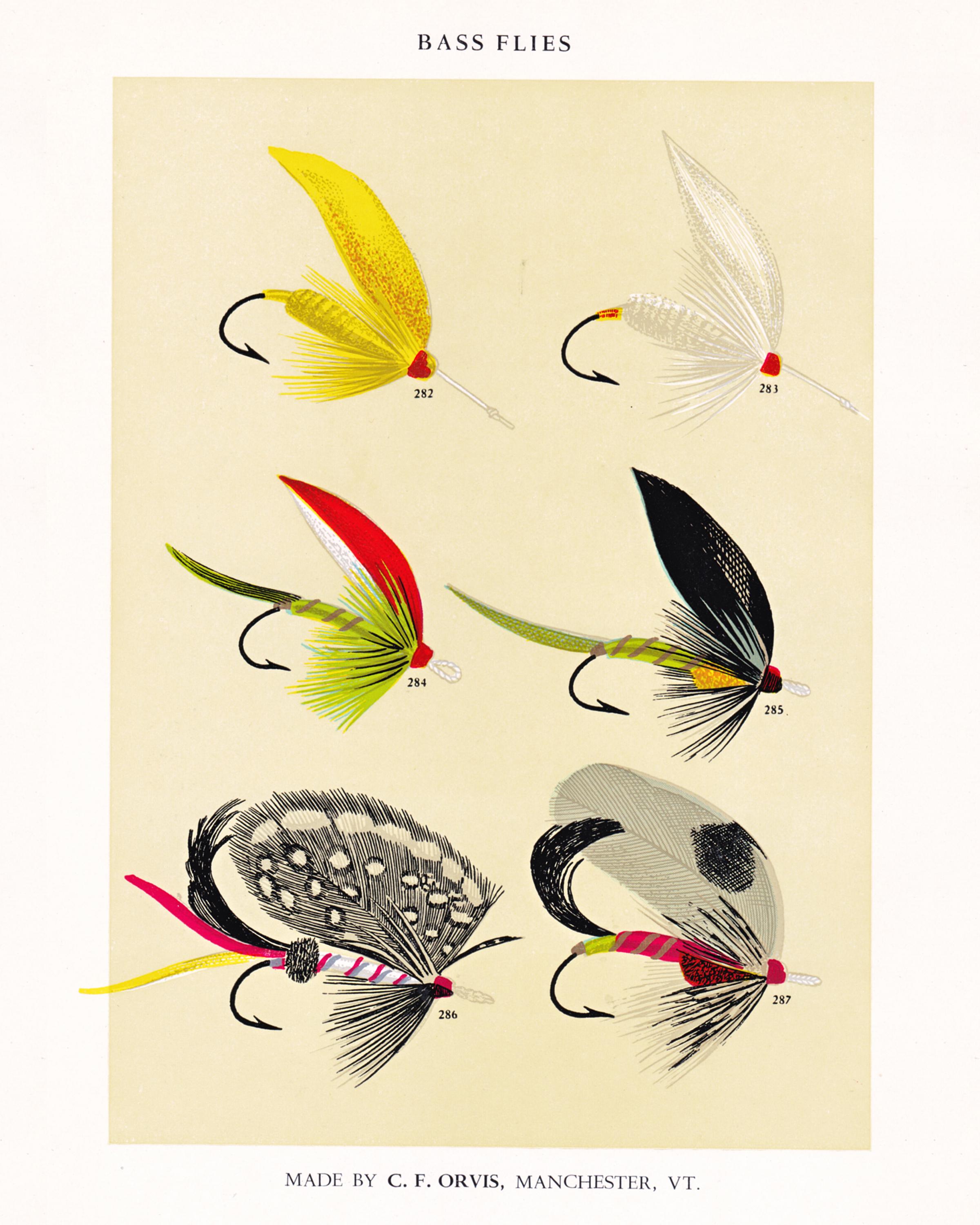 Printable Fly Fishing Art From the 19th Century, Five Different Prints ...