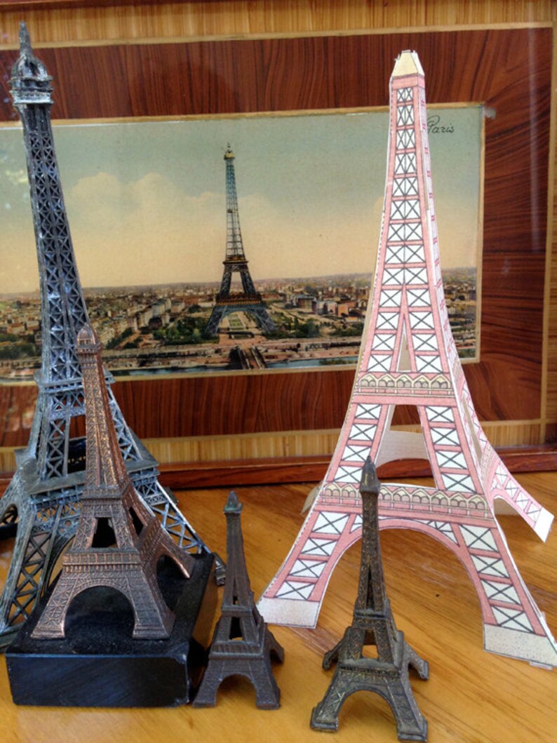Printable Vintage Eiffel Tower DIY Home Decor La Tour Eiffel - Etsy