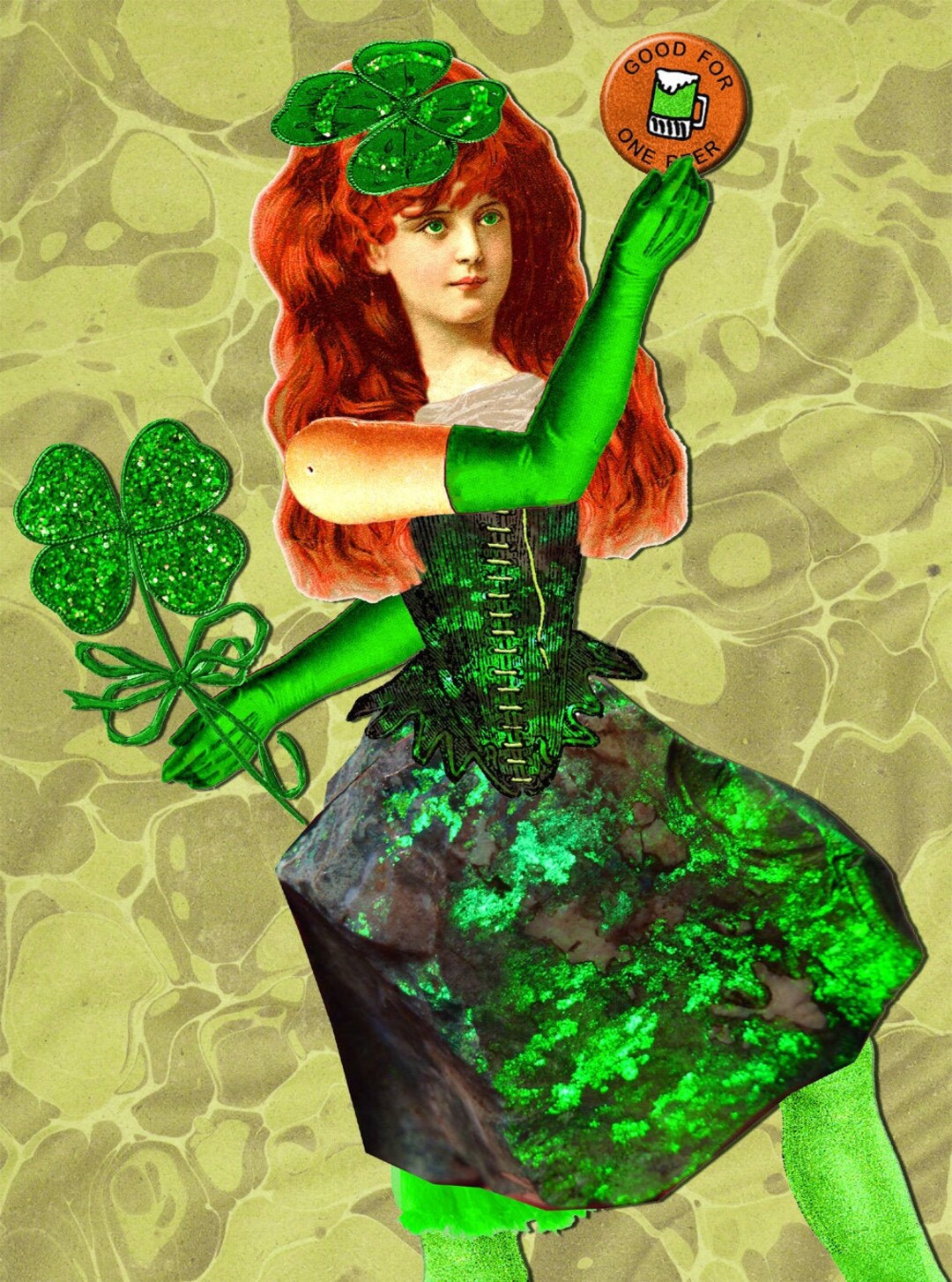 Irish Lass Paper Doll for St. Patrick Day and Everyday, Printable Party ...