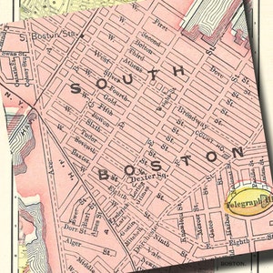 Printable Map of Boston, High Resolution 600 Dpi Printable File for ...